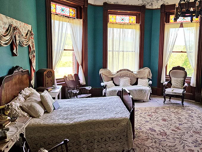 Elegant bedrooms maintain their 19th-century charm, though guests sometimes wake to unexplained indentations on otherwise empty beds.