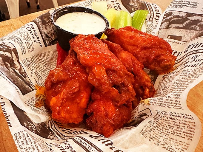 These wings don't just fly&mdash;they soar! Glistening with sauce and served with cooling dip, they're the perfect starter for serious flavor adventurers.