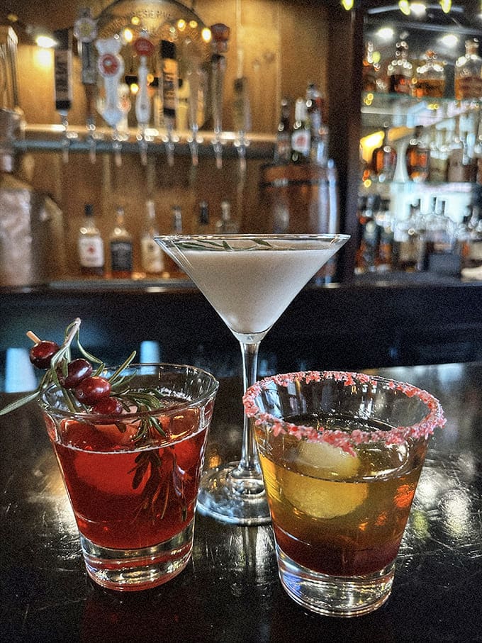 Craft cocktails line up like usual suspects at the bar, each one mixed with precision and served with a side of history.