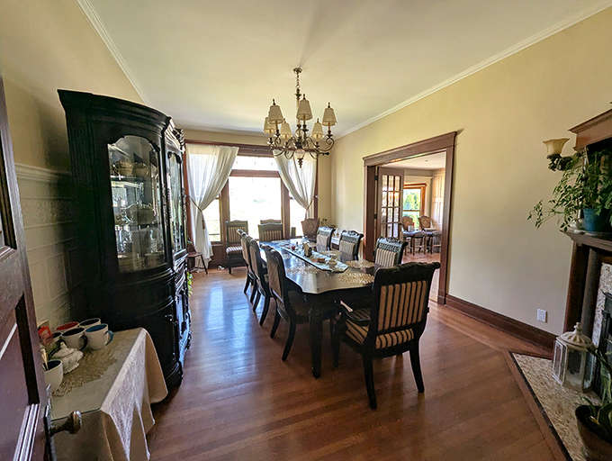 The formal dining room strikes that perfect balance between elegant and welcoming, making breakfast feel special without being stuffy or intimidating to enjoy.