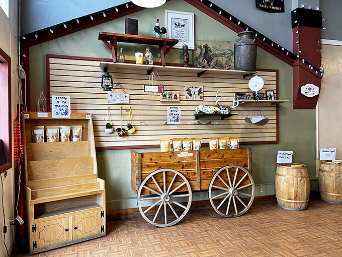 Rustic charm meets sweet indulgence with decor that tells stories of America's long-standing love affair with desserts.