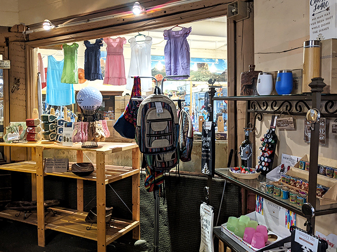 The gift shop offers treasures to take home, ensuring the memory of your meal lingers long after the last bite has disappeared.