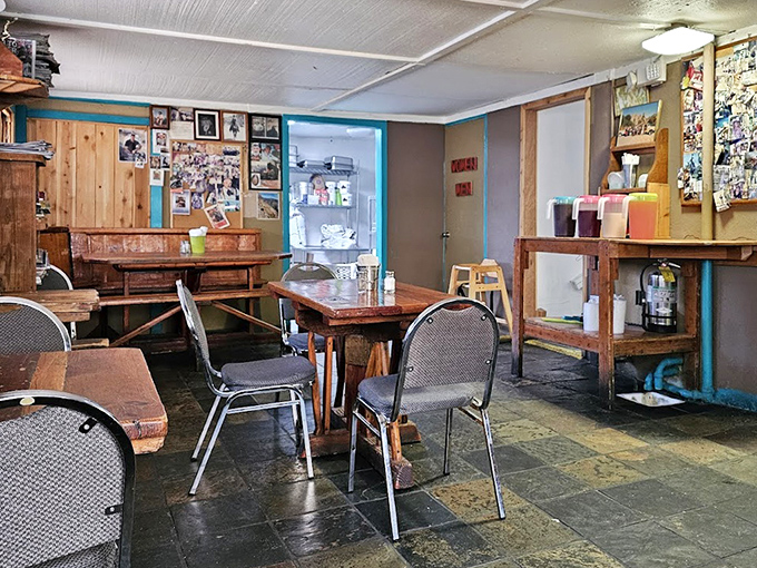 Every corner tells a story in this dining room where photographs and memorabilia chronicle decades of Cave Creek history and happy diners.