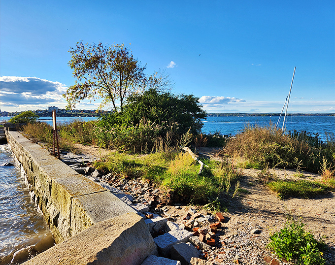 From the water, Fort Gorges presents its imposing profile, a reminder of America's 19th-century coastal defense strategy.