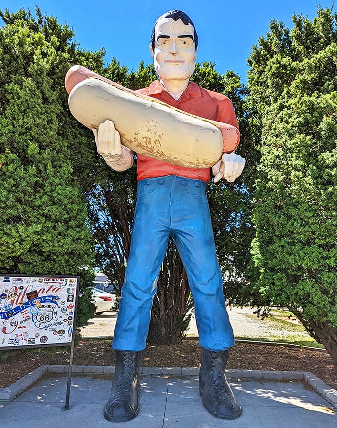 Up close, you can appreciate the craftsmanship that went into creating this oversized ambassador of Americana.