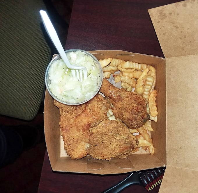 Fried chicken with a side of fresh, creamy slaw &ndash; the perfect counterpoint to all that delicious crunch, bringing balance to your taste buds.