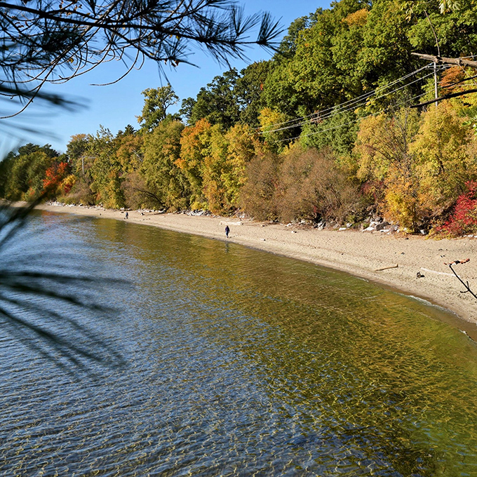 Lake Champlain's shoreline bursts with autumn colors, creating a painter's palette that changes hourly as sunlight shifts across the water.