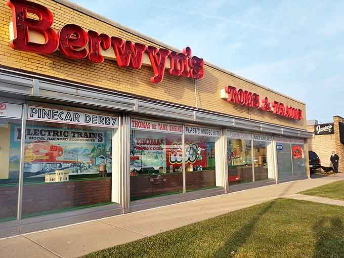 The Berwyn's storefront stands proud on Route 66, a beacon for anyone who still believes in the magic of trains.