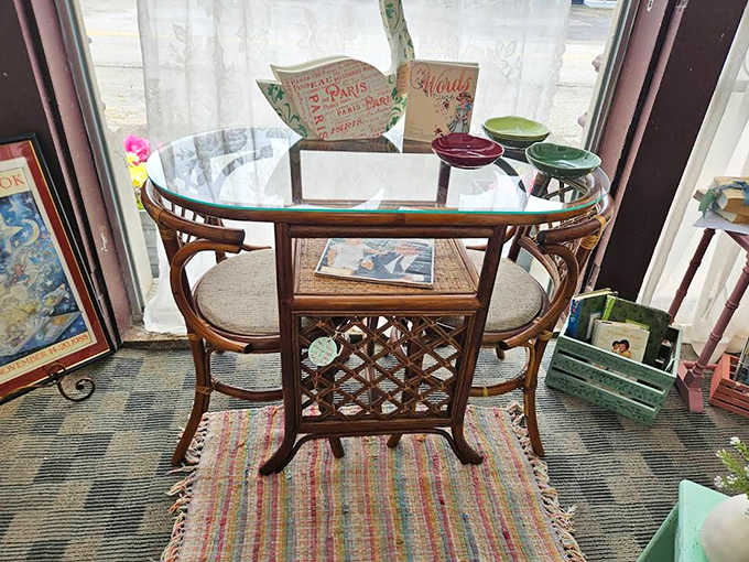 This rattan beauty isn't just furniture &ndash; it's an invitation to linger over coffee while imagining all the conversations it has witnessed.