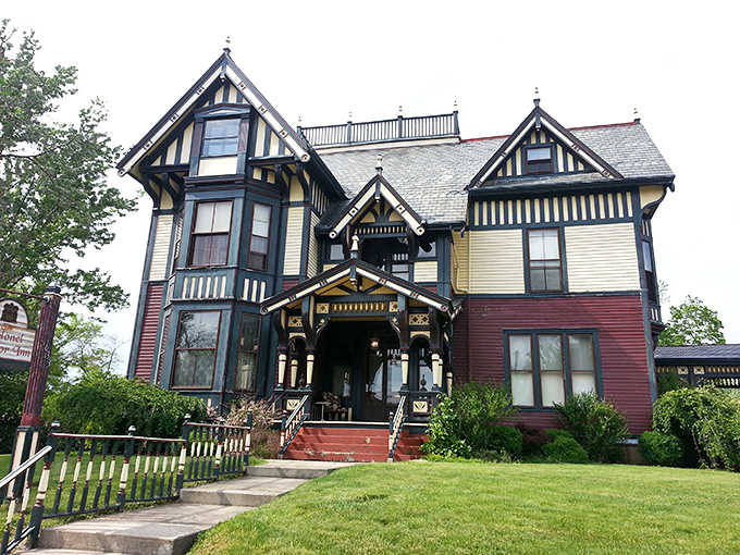 The Colonel Taylor Inn Bed & Breakfast showcases Victorian splendor with its ornate turrets and gingerbread trim worthy of a fairy tale.
