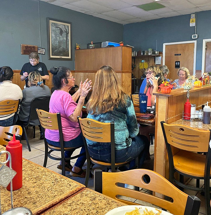 The true measure of a great local restaurant: tables filled with regulars who've made this place part of their weekly routine for years.
