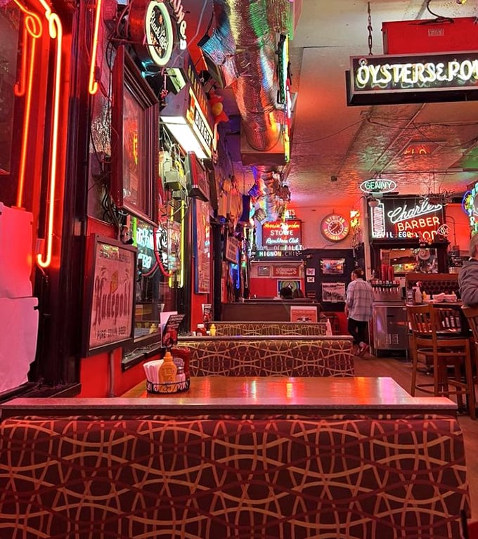 Every inch of wall and ceiling space tells a story &ndash; a visual feast that complements the menu's creative comfort food perfectly.