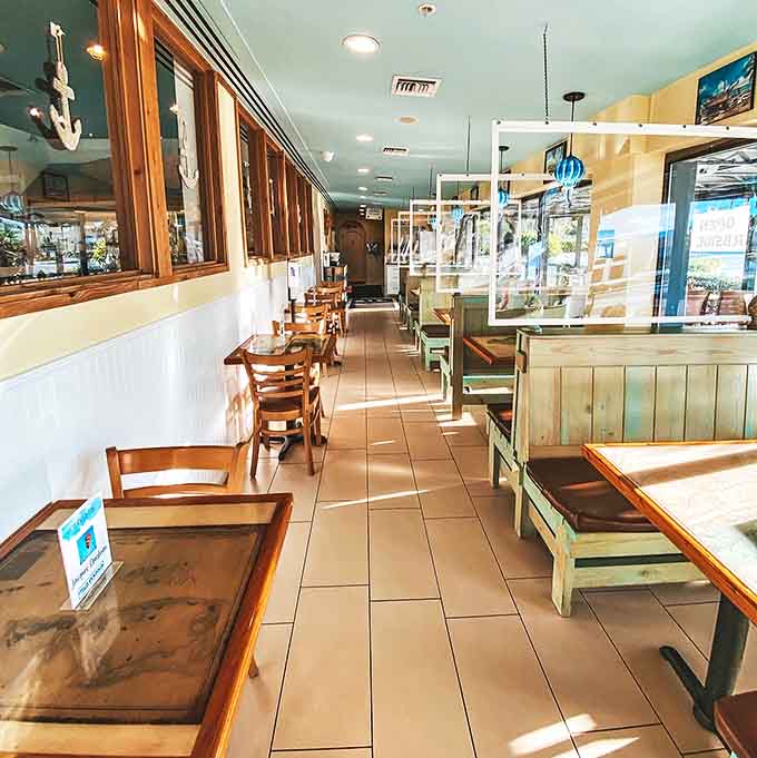 The dining area strikes that perfect balance between casual and special &ndash; nautical touches creating an atmosphere as fresh as the menu.