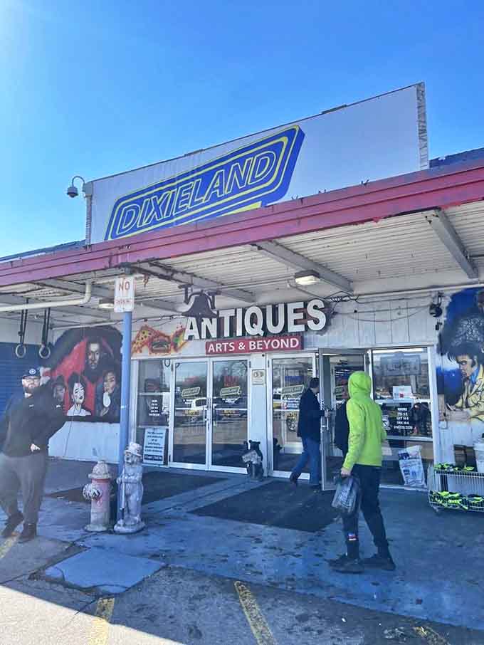 The entrance beckons with "Antiques, Arts & Beyond," a promise that's delightfully vague and endlessly intriguing for curious shoppers.