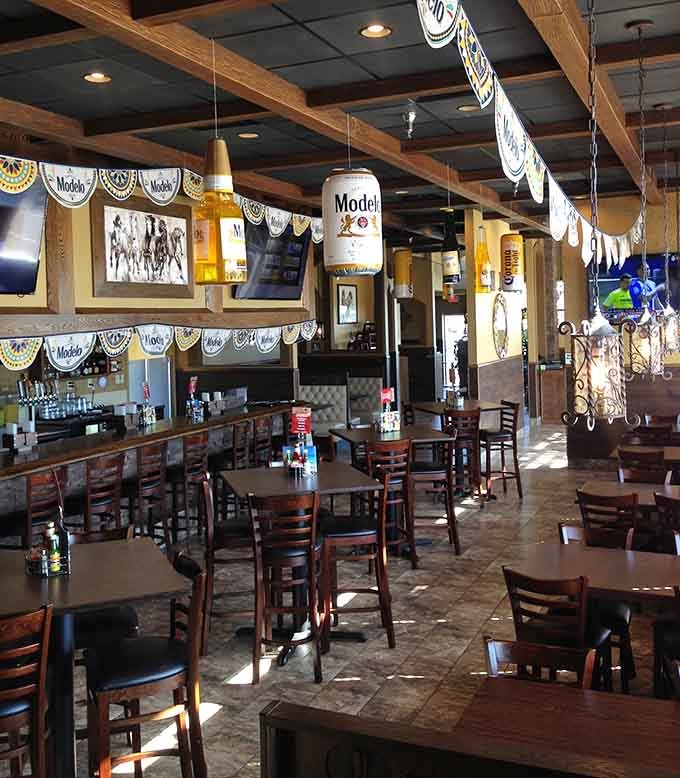 Another angle revealing the spacious interior that welcomes groups large and small with equal enthusiasm.