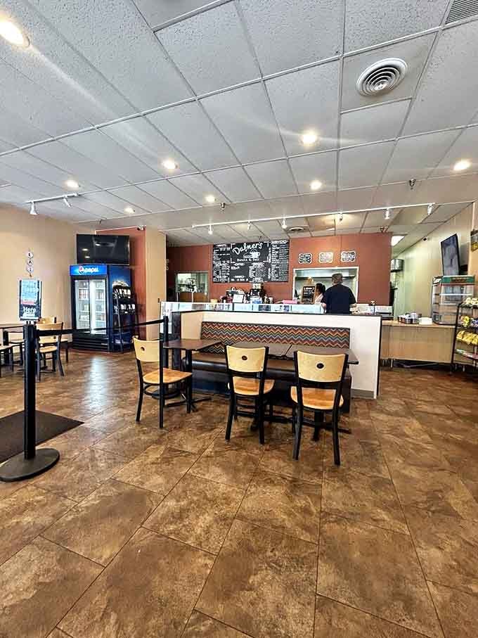 Cozy dining space where strangers become neighbors and food becomes conversation over tables that have heard countless Minnesota stories.