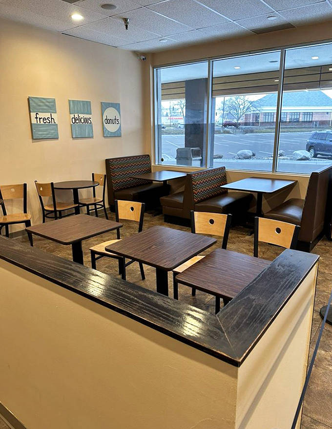 The seating area &ndash; where strangers become friends and friends become family over shared appreciation of exceptional comfort food.