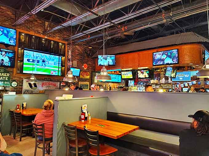 The strategically placed TVs ensure you won't miss a moment of the game while maintaining the perfect balance between sports bar and restaurant.
