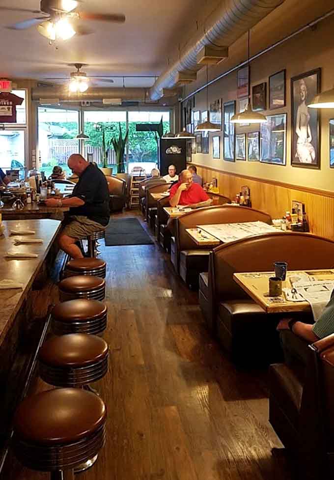 Booths and counter seating offer options for every dining mood, from solo breakfast contemplation to family gathering celebrations.