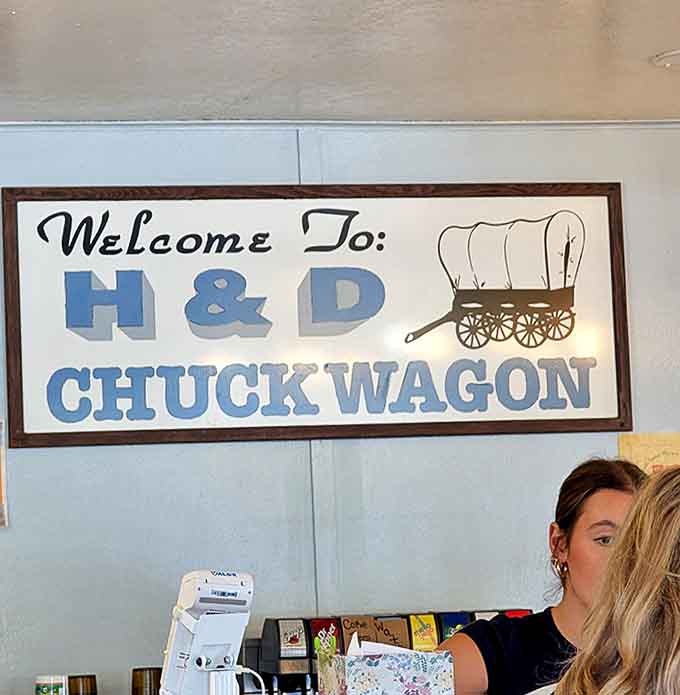 The welcoming sign sets the tone for the H&D experience &ndash; unpretentious, friendly, and promising good things for those who enter.