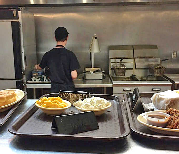 Where the magic happens &ndash; a glimpse behind the scenes shows the care that goes into preparing each delicious side dish.
