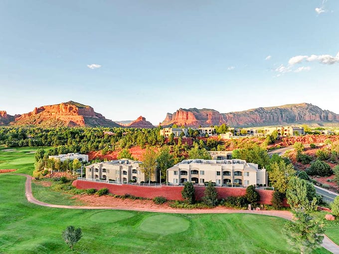 Hilton Vacation Club nestles among the red rocks, offering accommodations with views that make room service seem like an unnecessary distraction.