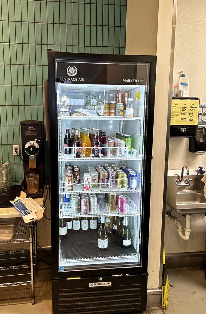 That beverage cooler stocks everything from craft beers to creative sodas, because great food deserves equally great drinks.