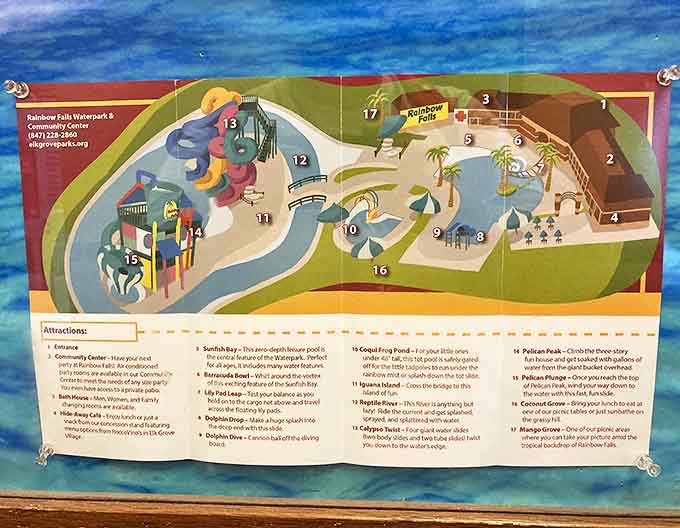 The park map reveals the full scope of aquatic adventures awaiting, like a treasure map where X marks every fun spot.
