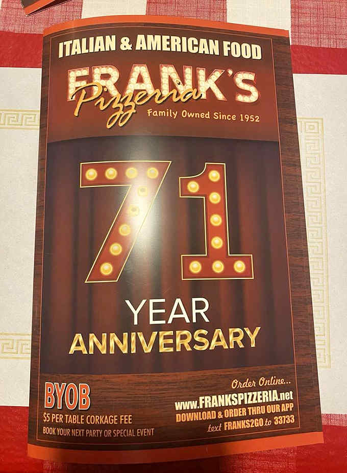 Seventy-one years and counting &ndash; Frank's celebrates a milestone that few restaurants ever reach, testament to doing things right.