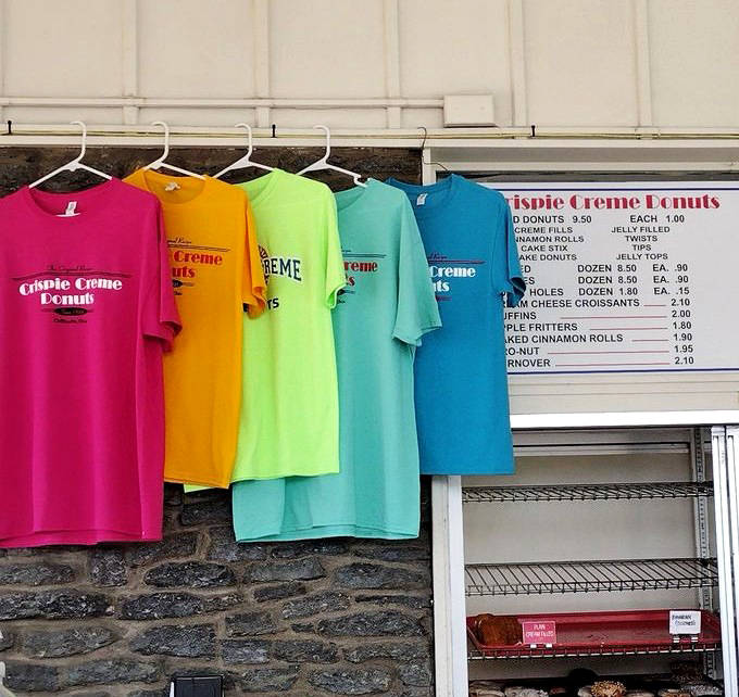 Vibrant t-shirts serve as colorful badges of honor for donut aficionados who want to wear their sweet tooth on their sleeve.
