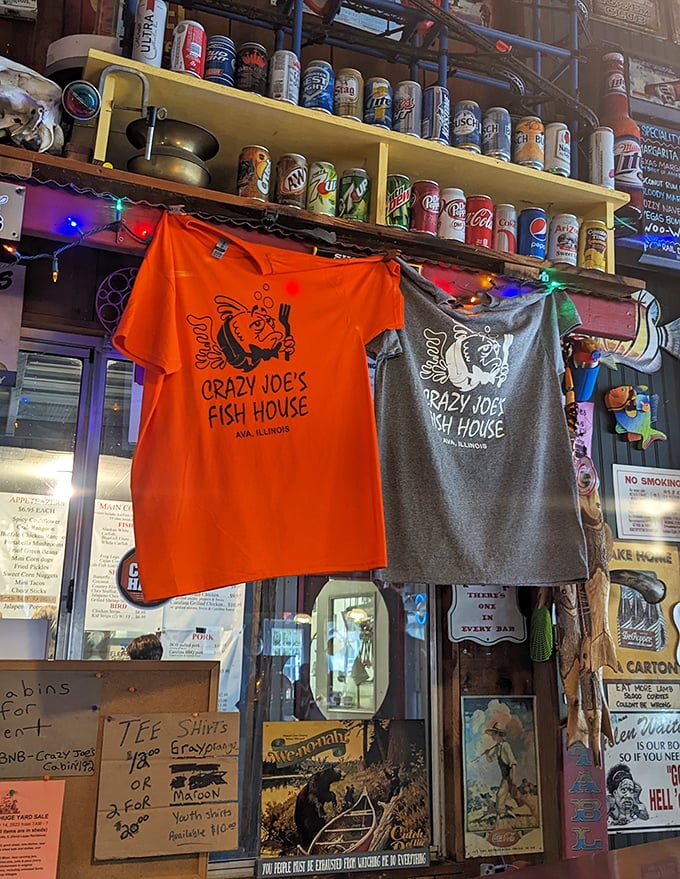 Wear your fish loyalty with pride. These t-shirts let you take a piece of Crazy Joe's home&mdash;minus the delicious grease stains.