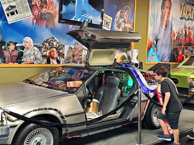 Great Scott! The movie memorabilia section features iconic vehicles that transport visitors back to when dinosaur films first captured our imagination.