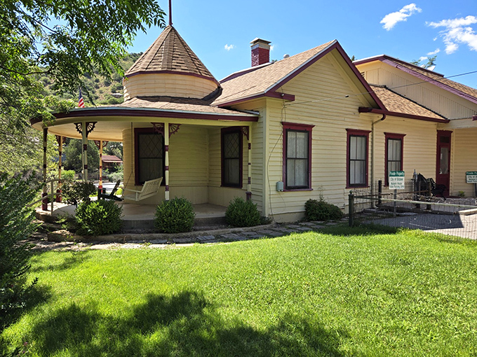 The Muheim Heritage House stands as a perfectly preserved Victorian time capsule, complete with a wraparound porch and manicured lawn.