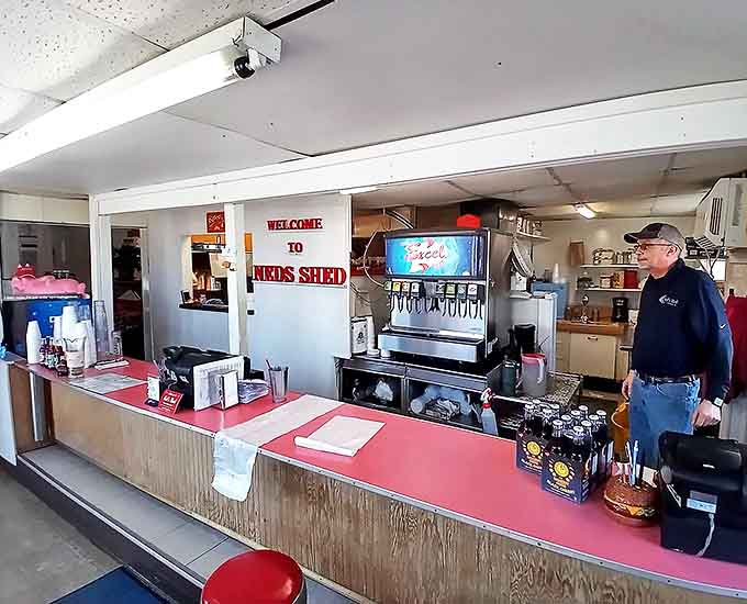 The counter where orders are placed and kitchen magic happens right before your eyes, no mysteries here.