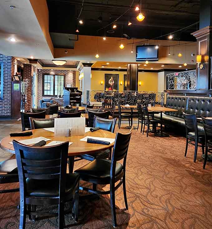 Spacious dining areas with comfortable seating invite you to linger over your meal and enjoy good company.