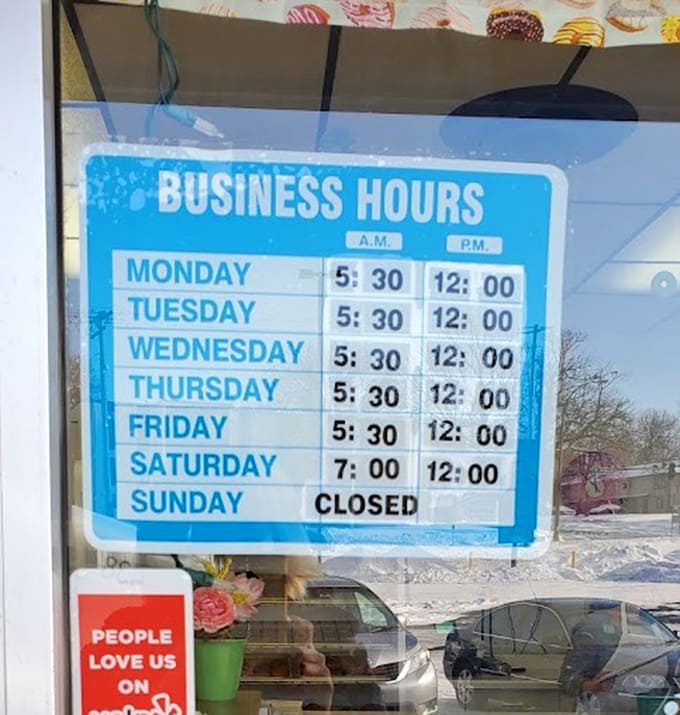 Opening at 5:30 AM on weekdays means serious business, because real donut lovers don't believe in sleeping in anyway.