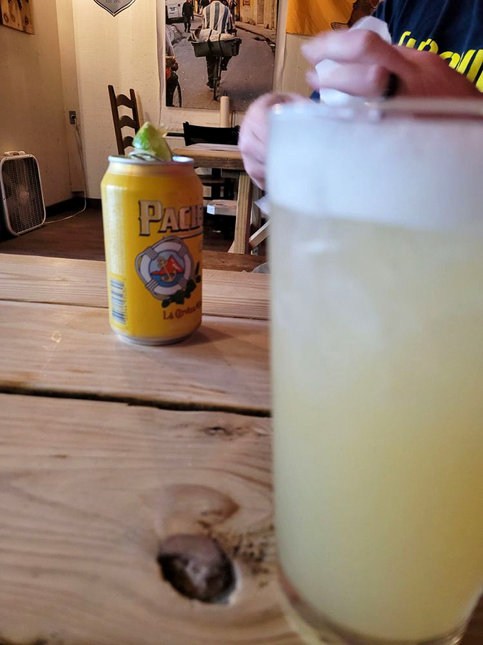 Sunshine in a glass &ndash; refreshing margaritas and Mexican beer create the perfect pairing for a feast of tacos on a Vermont afternoon.