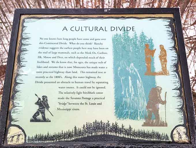 This historical marker tells tales of continental divides and birchbark canoes &ndash; history you can actually walk through.