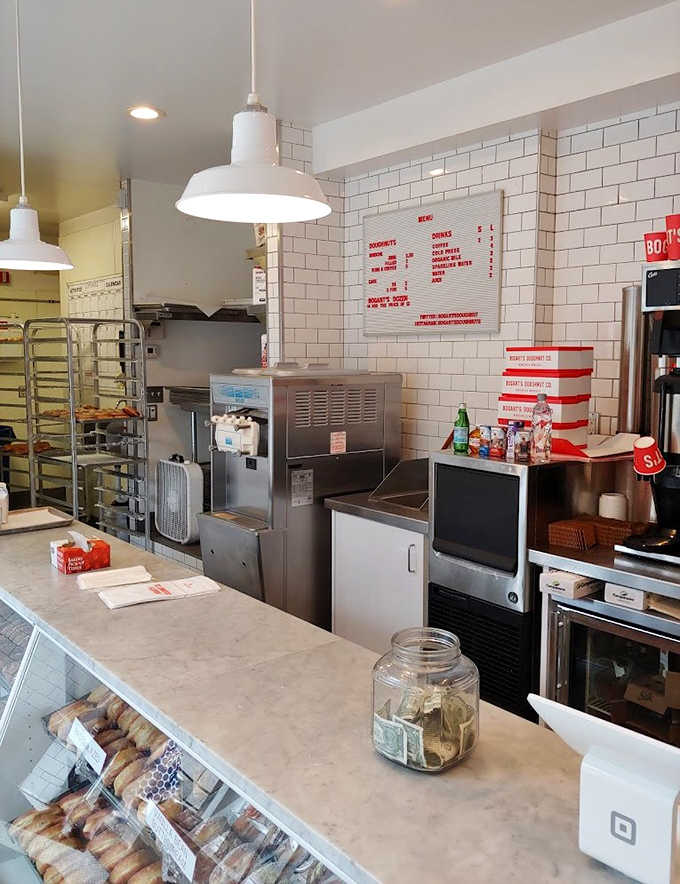 The nerve center of donut operations—simple, clean, and efficient. No frills needed when you're focused on donut perfection.