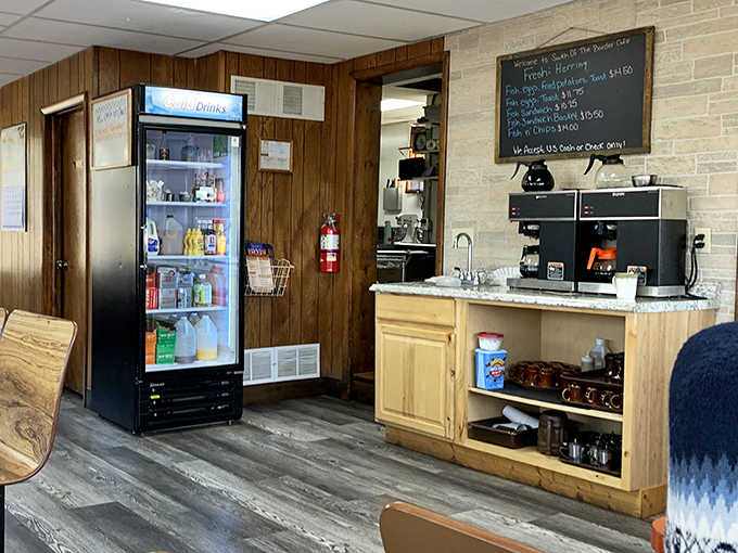 The coffee station &ndash; command central for the lifeblood that keeps conversations flowing and mornings bearable.