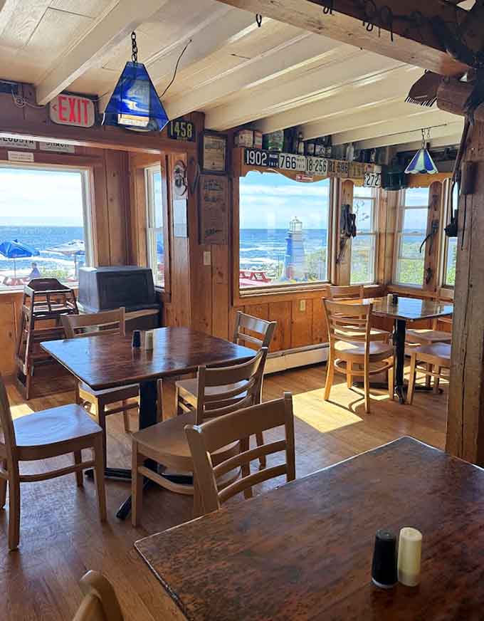 Windows framing the Atlantic Ocean turn every table into a prime seat, where your meal comes with a side of spectacular coastal views.