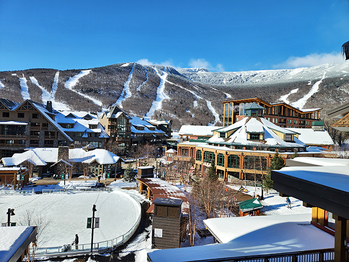 The Lodge at Spruce Peak offers luxury accommodations where wilderness meets comfort in spectacular mountain surroundings.