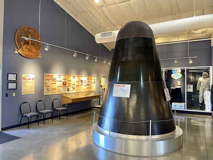 The reentry vehicle that would have carried the warhead to its target, a piece of technology that thankfully never had to fulfill its purpose.