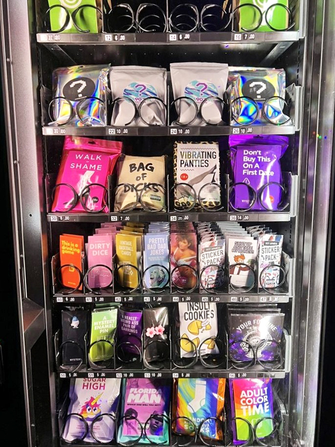 This cheeky vending machine dispenses adult novelties and gag gifts, adding an extra layer of irreverent fun to the gaming experience.
