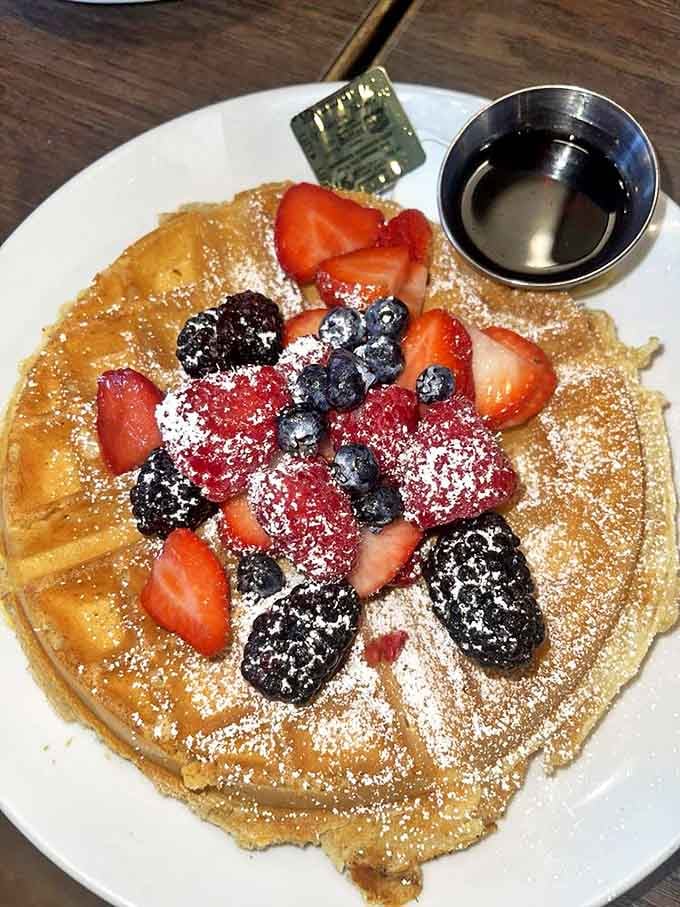 Berry-topped Belgian waffles that make you question why anyone would ever choose pancakes &ndash; crisp, fluffy, and ready for their Instagram moment.
