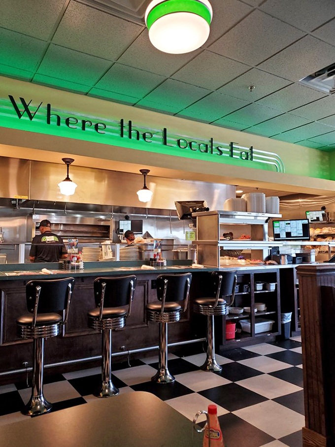 "Where the Locals Eat" isn't just a slogan &ndash; it's a promise delivered daily at Metro's counter, where regulars perch for front-row kitchen views.