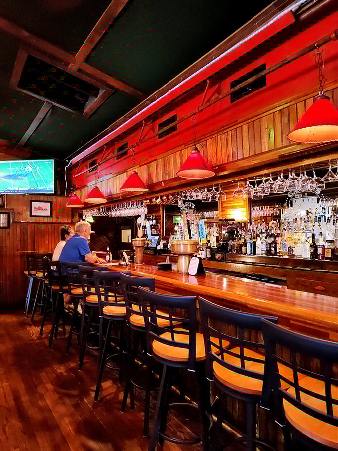 The bar at Casey's &ndash; where strangers become friends and friends become family over locally crafted spirits and lively conversation.