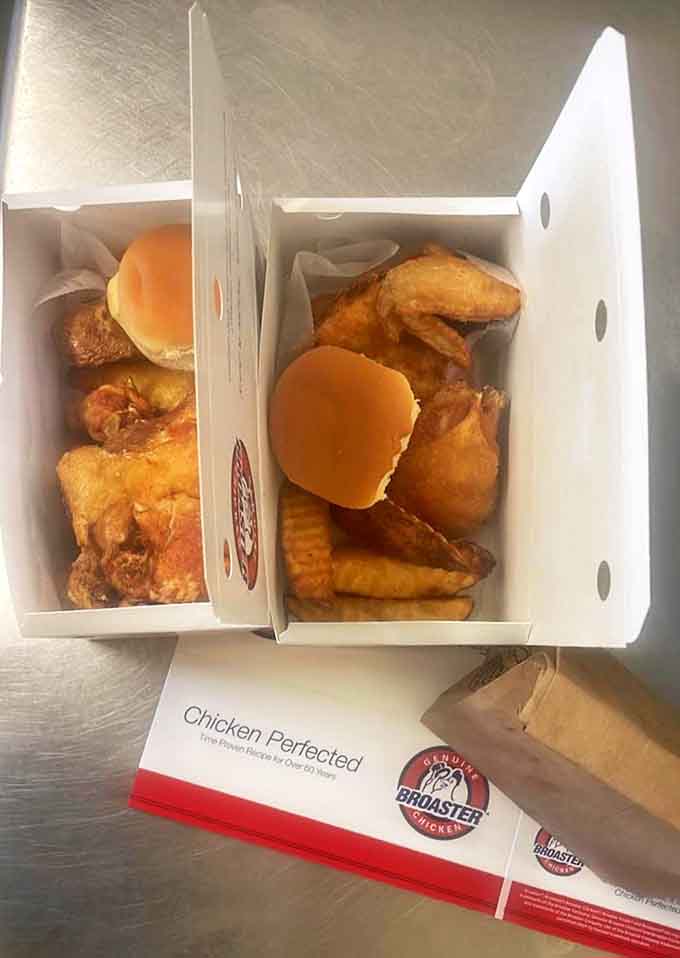 Golden-brown perfection achieved through the magic of pressure-frying &ndash; juicy inside, crispy outside, and utterly irresistible all around.