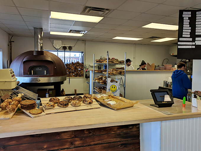 The wood-fired oven is the heart of Rover's operation, imparting that distinctive char and smokiness that elevates every bagel to greatness.