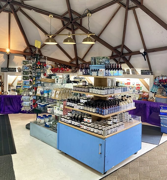 The well-stocked shelves offer every blueberry product imaginable, from jams and syrups to teas and specialty foods that let you take the Maine berry experience home.